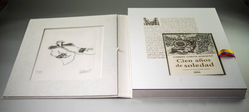 Cien Anos de Soledad (100 Years of Solitude) with an Abstract Print ...