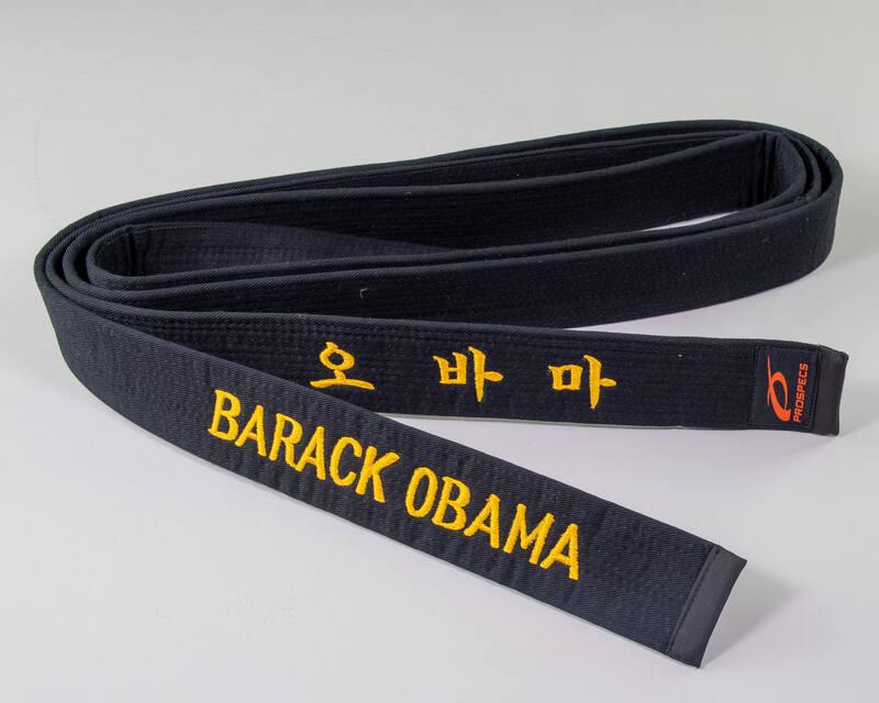 Barack Obama Taekwondo Black Belt in English and Korean – All Artifacts ...