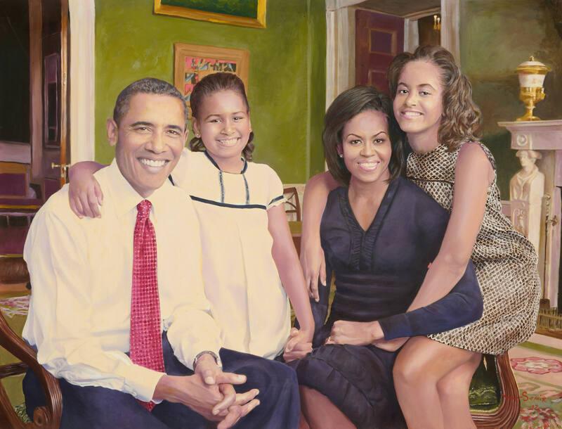 Painting of the First Family's Official Portrait – All Artifacts ...